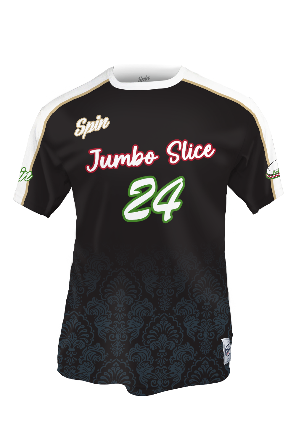 Jumbo Slice Short Sleeve Jersey (Black) – Spin Ultimate
