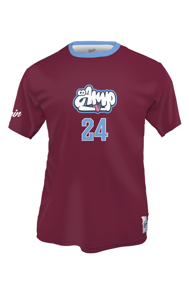 AMP Short Sleeve Jersey (Maroon) – Spin Ultimate